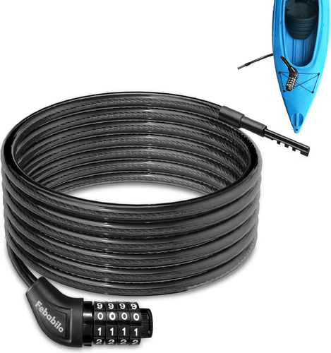 Cable Lock, Extra Long Bike Lock (5Ft to 25Ft) with Resettable ...