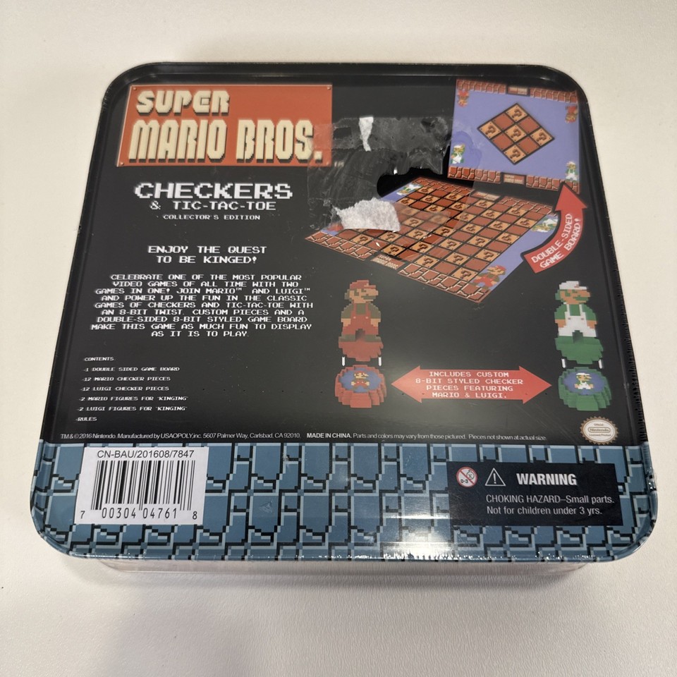 Super Mario Bros Checkers & Tic-tac-toe Game Collector's Edition ...
