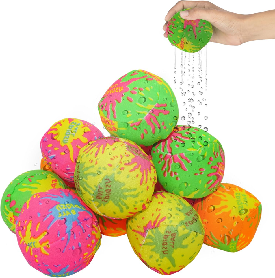 12 Pack - 2" Water Splash Balls Bomb - Mini Absorbent Ball - Kids Pool ...