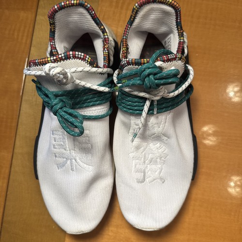 Pharrell Williams Adidas Human Race White Fabric Sneakers FR44 US10.5 ...