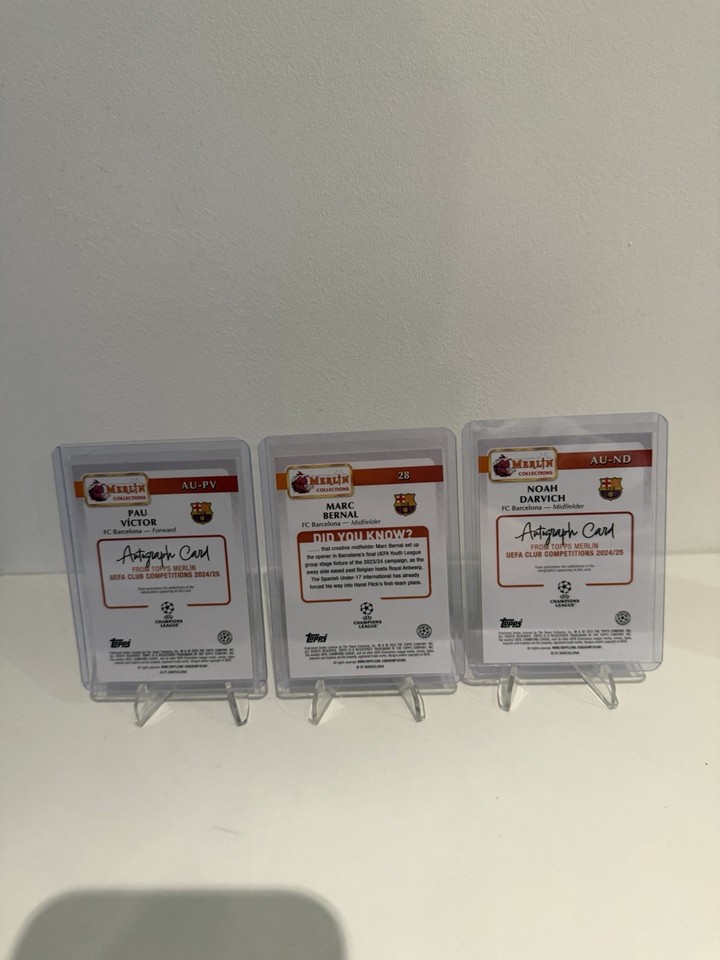 Topps Merlin 24-25 RC 2 Auto 1 Numbered /250 Barcelona Fc Darvich ...