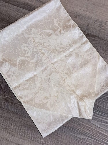 Waterford table runner Ivory floral design with Buttons | eBay