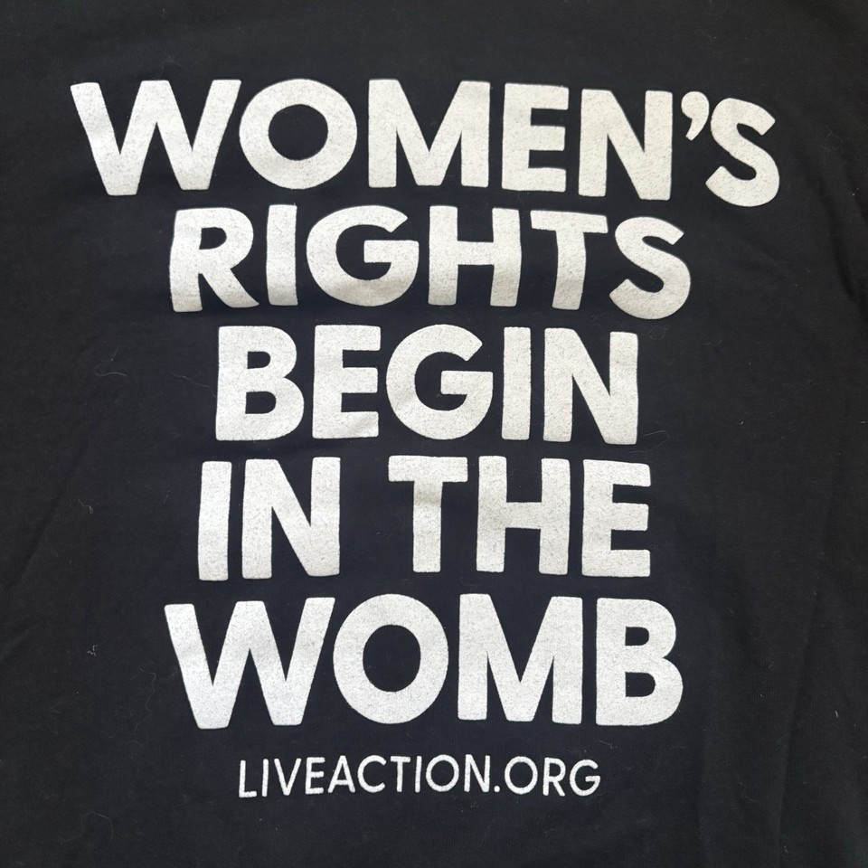 Live Action Pro Life Women’s Rights Black T-Shirt Size Large Short ...