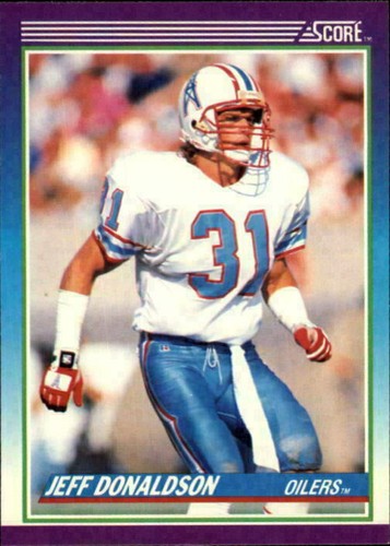 1990 SCORE NFL FOOTBALL Trading Card #131 - JEFF DONALDSON, Houston ...