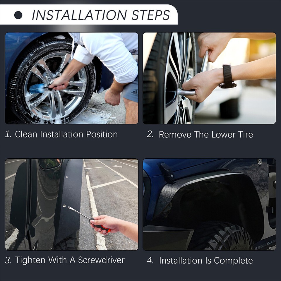 Car PP Flexible Car Fender Flare Arch Wheel Extra WideBody For Ford ...