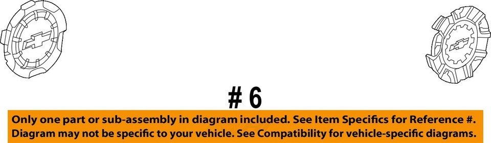 SILVERADO 1500 20" CHROME CENTER WHEEL CAP 2014-2017 NEW OEM GM ...