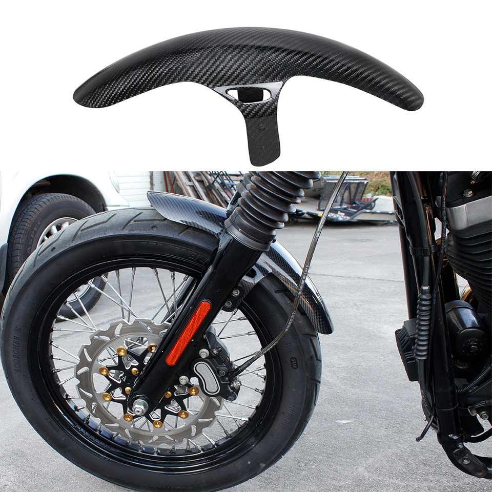 Carbon Fiber Front Fender for Harley Dyna Street Bob Super Glide Low ...