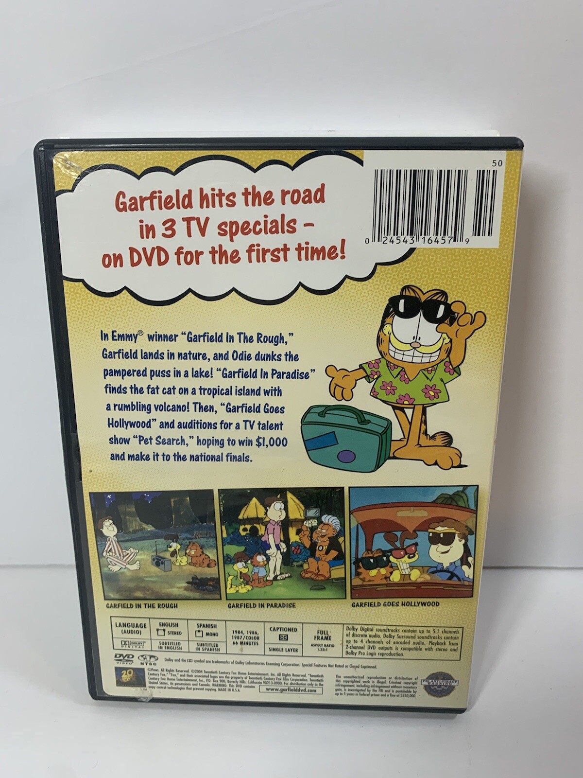 Garfield Travel, Holiday, Fantasies, As Himself DVD LOT Jim Davis 80s ...