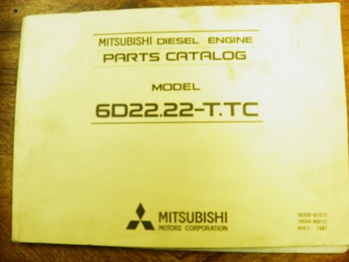 MITSUBISHI 6D22.22-T.TC DIESEL ENGINE PARTS CATALOG | eBay
