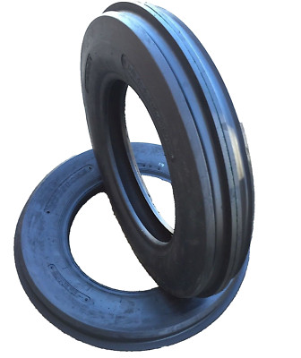2-New 5.50-16 Tri-Rib 3 Rib Front Tractor Tire 6 PLY 5.50x16 Tubeless ...