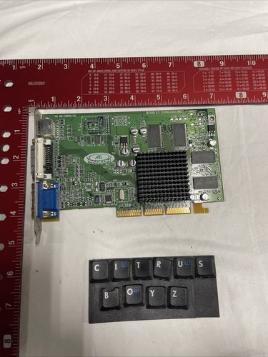 Vintage ATI RADEON RV100 SD32M 32MB AGP S-Video VGA DVI Graphics Card ...