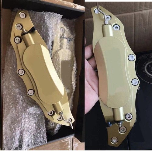 4PCS Gold 10.5" Universal Front Rear Large + Large Brake Disc Caliper ...