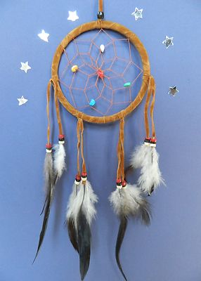 DREAM CATCHER TRADITIONAL APACHE BROWN OCHRE dreamcatcher Indian style ...
