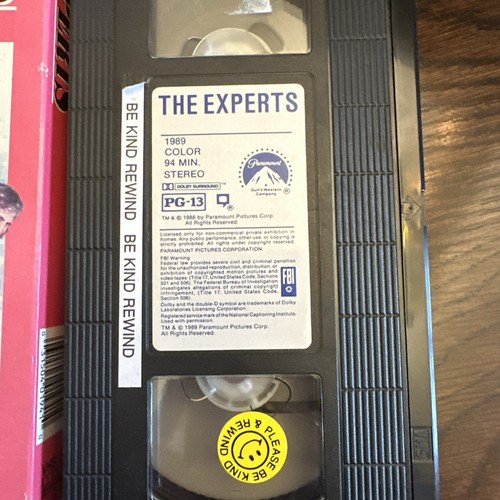The Experts VHS 1989 John Travolta Arye Gross - Formal Rental | eBay
