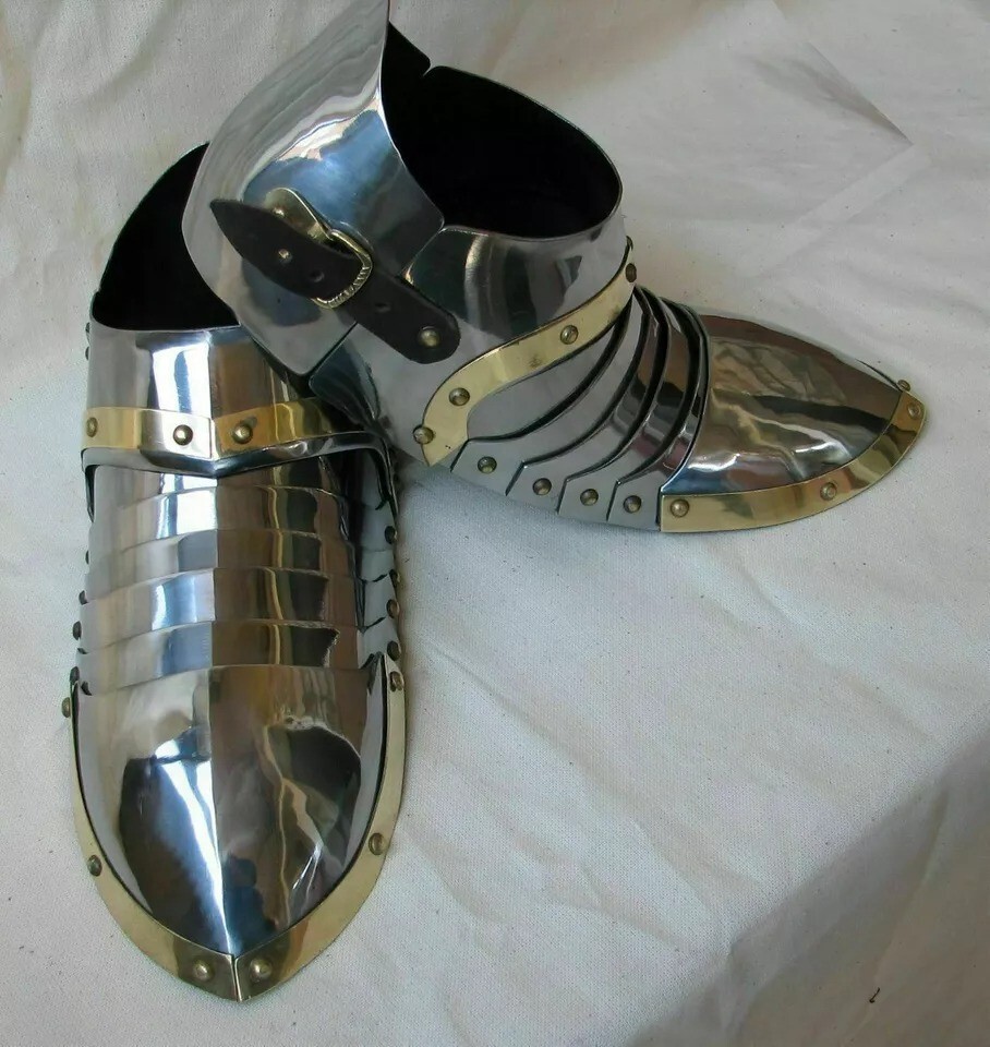 Handmade Steel Medieval Sabatons Armor Shoes Reenactment Larp Cosplay ...