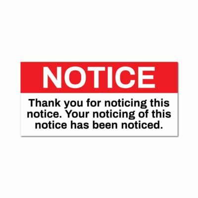 Funny Notice Sticker Decal Warning Funny Joke Tools Car Notice | eBay