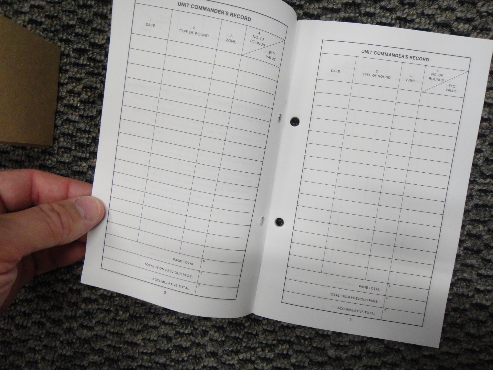 USMC WEAPON RECORD BOOK PART II - TUBE DATA M40A3 M40A1 M40A5 SNIPER ...