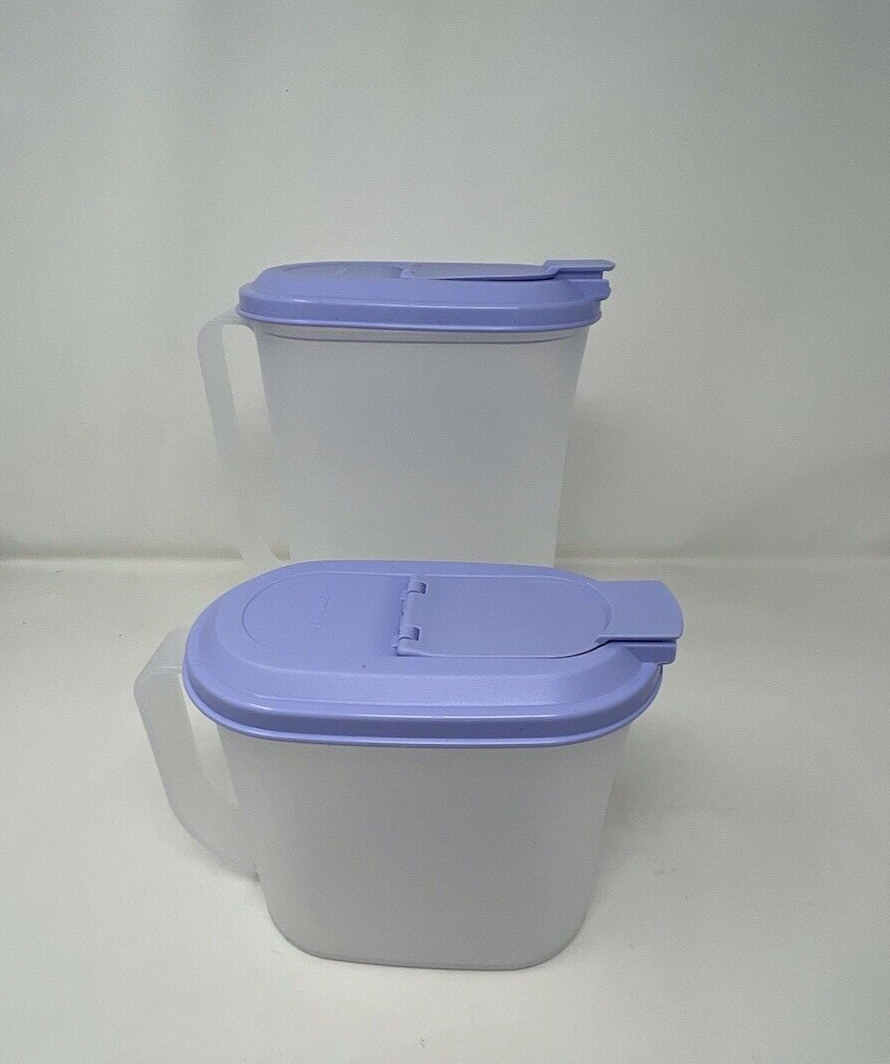 Tupperware Set Of 2 Empression Slimline Pitcher 1 & 2-Quart Store ...