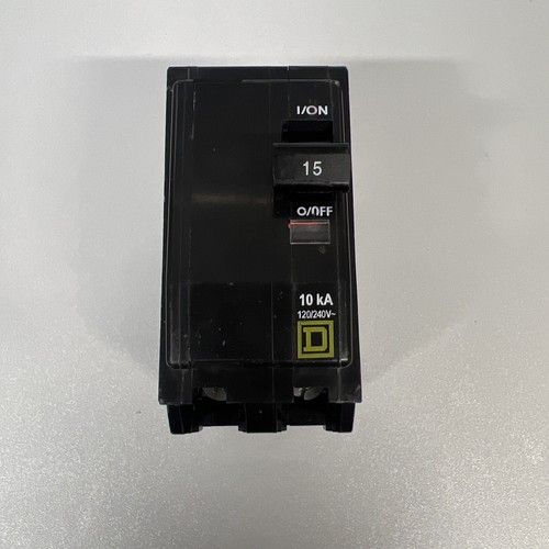 SQUARE D QO215 2 POLE 15 AMP 2P 15A CIRCUIT BREAKER TYPE QO 215 Q0 Snap ...