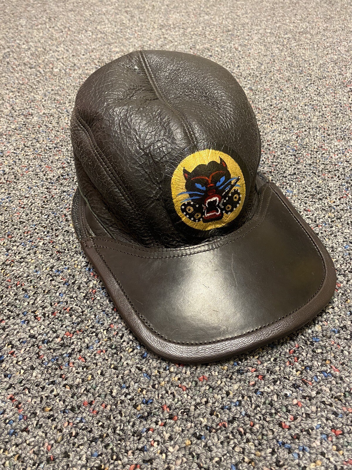 US WW2 USAAF Air Corps B2 Shearling Leather Flight Hat Cap REPRODUCTION ...