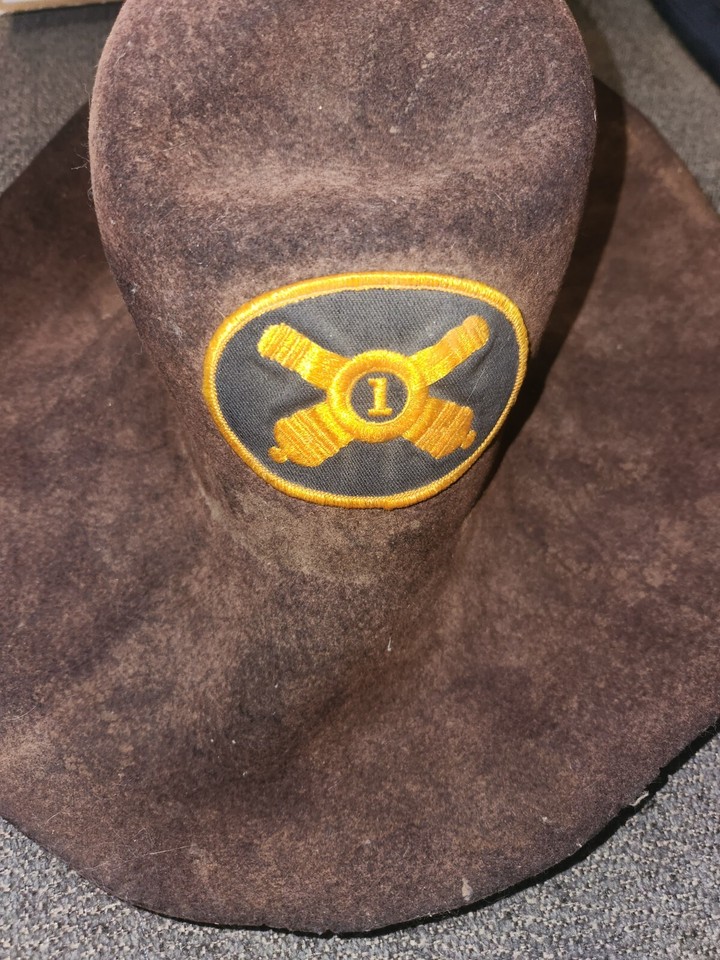 Civil War Reenactor Felt Slouch Hat Artillery Crossed Cannon Insignia ...