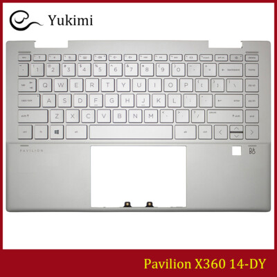FOR HP Pavilion X360 14-DY 14M-DY TPN-W146 Silver C Shell Backlit ...