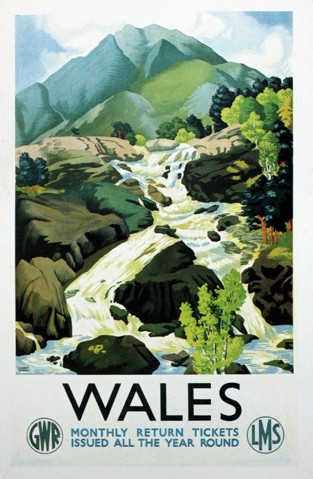 Wales Vintage GWR/LMS Railway Poster Various Sizes | eBay UK