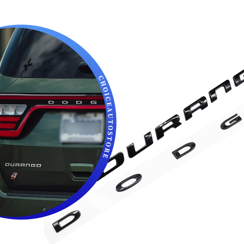 2PC RAISED REAR TAILGATE EMBLEM FOR DURANGO LETTERS TRUNK LID BADGE ...