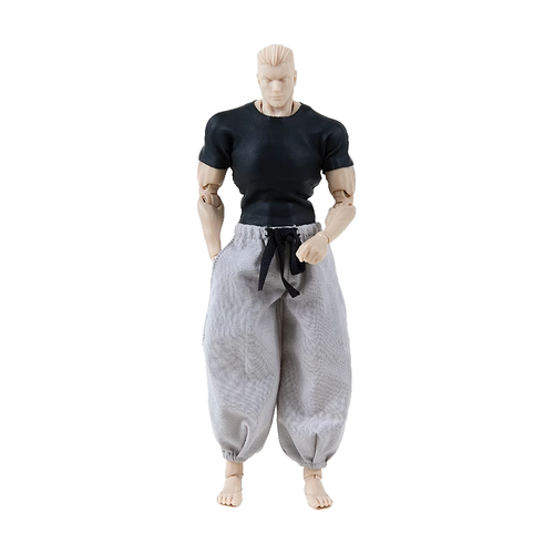 1/12 Scale Black Top+Gray Pants for 6'' Soldier Gojo Satoru Figure(ONLY ...