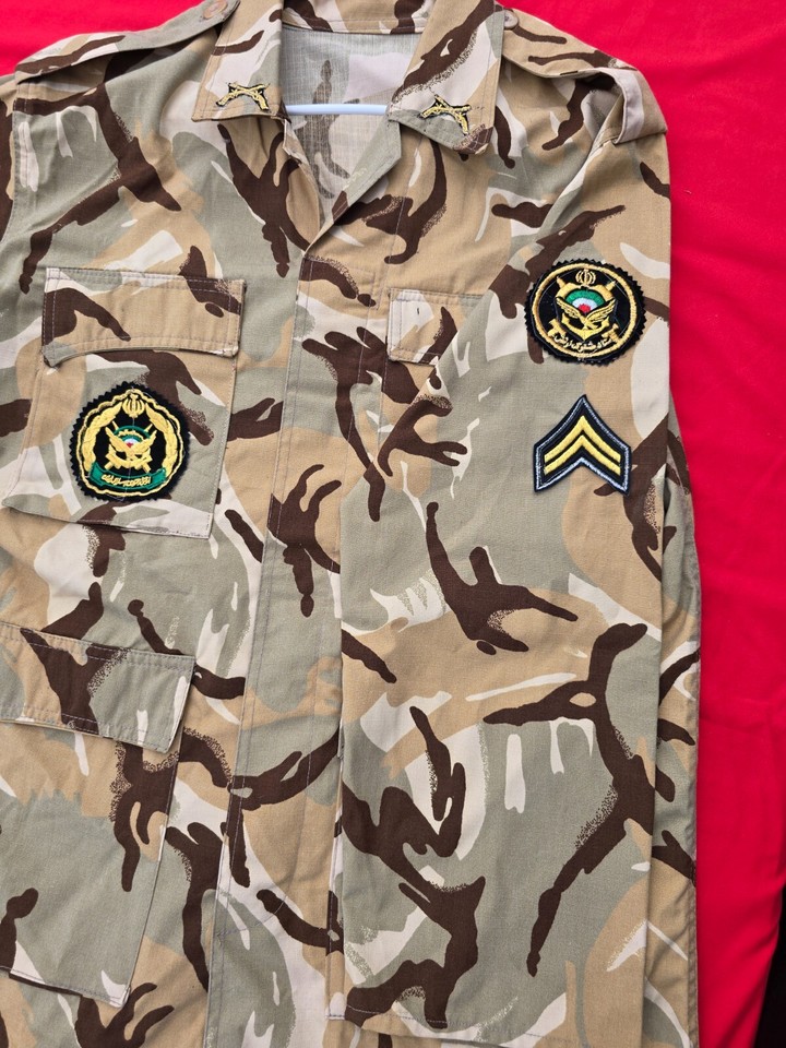 Iranian IRGC Military Desert Camo Enlisted Tunic with Patches | eBay