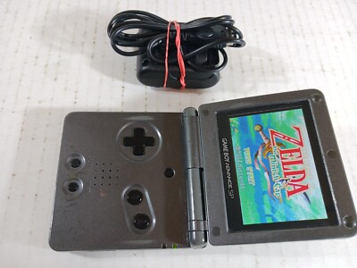 GBA SP Graphite Bright Screen AGS-101 Tested Charges Has Wear Nintendo ...