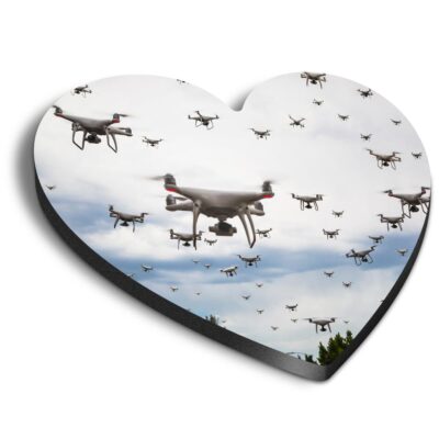1x Heart Fridge MDF Magnet Drones in the Sky Drone Wars #50786 | eBay UK