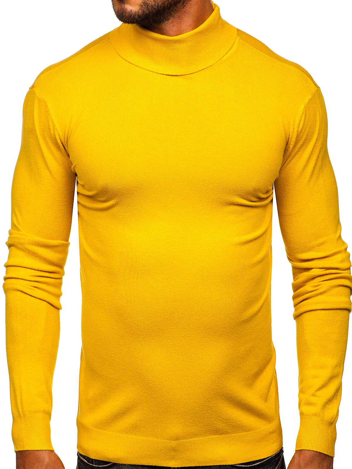 Sweater Pullover Pulli Rollkragen Casual Unifarben Men Classic Herren ...