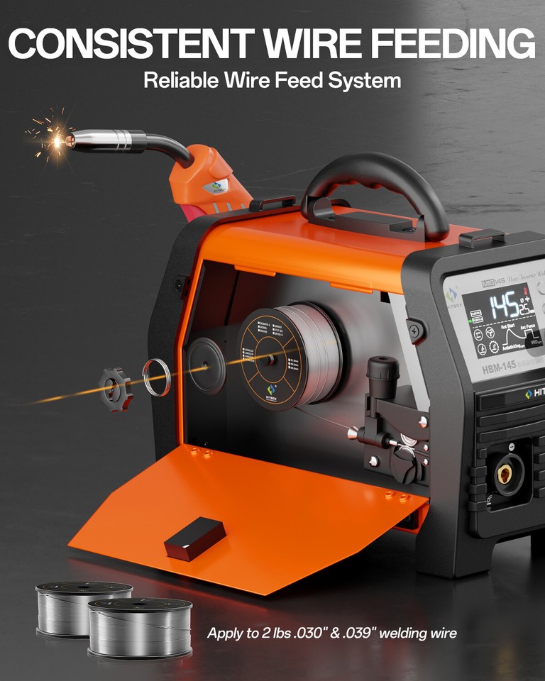 Hitbox 4IN1 MIG Welder Spool Gun/MMA/Gasless/Lift TIG Welding Machine ...