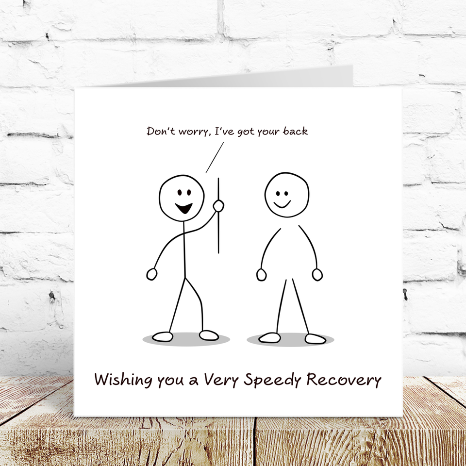 Back Surgery Operation Card Get Well Soon Card Fast Recovery Recover ...