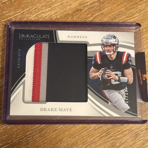 Drake Maye 2025 Immaculate 4-Color Patch /25 ~ Patriots Super Bowl ...