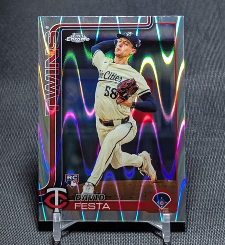 David Festa Raywave Refractor Rookie RC 2025 Topps Chrome Card #156 ...