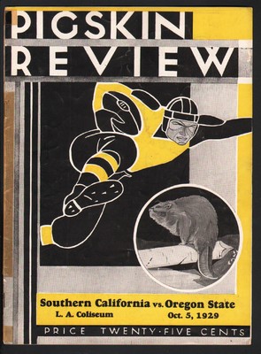 SOUTHERN CALIFORNIA V. OREGON STATE-1929-USC-COLLEGE FOOTBALL PROGRAM ...