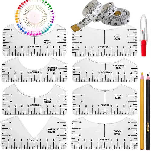 13 Packs Tshirt Ruler Guide For Heat Presstshirt Alignment Ruler Guide ...