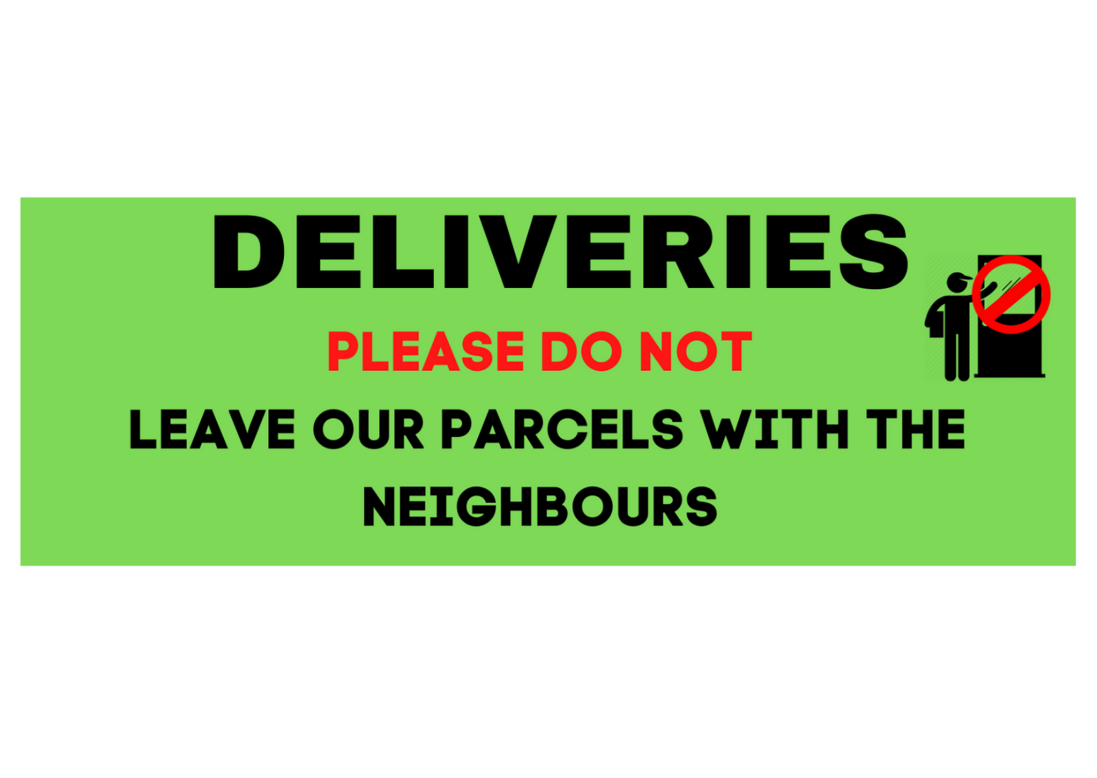 delivery instructions signs parcel letters instructions stickers UK ...