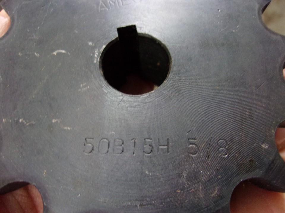 AMEC 50B15H 5/8, SPROCKET, 50 CHAIN, 15 TEETH, 5/8" BORE, 0215A | eBay