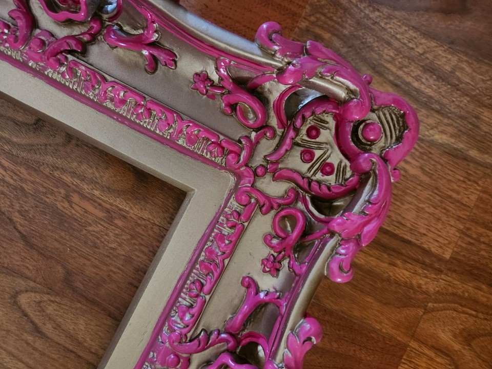 8x10 Cottage Chic Pink Picture Frame, Ornate Frame, Photo Frame, Fancy ...