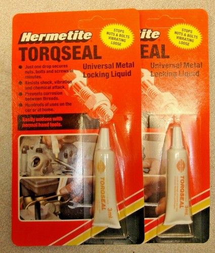 HERMETITE TORQSEAL TORQUE SEAL THREAD LOCK ER TITE 3 OZ QTY 2 ANTI ...