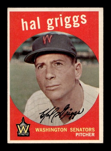 1959 Topps #434 Hal Griggs Senators VG+ *j9 | eBay