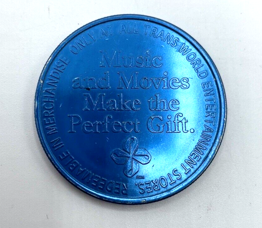 Trans World Entertainment Coin Token Film Video Music Stores Rare ...