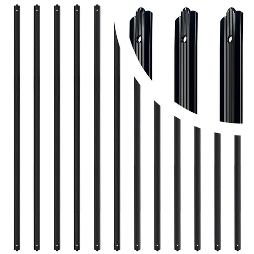 25 Pack - 29.5"x1" Metal Deck Balusters Straight Deck Spindles Black ...