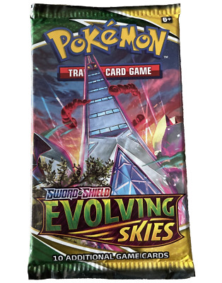 Pokemon SWSH Evolving Skies Booster Pack - 10 Cards SEALED Random ...