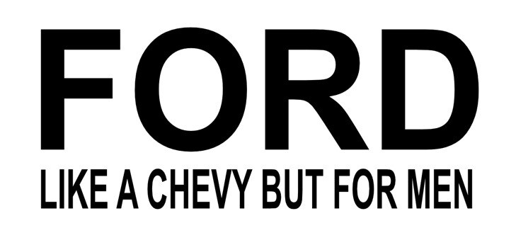 Ford Is Better Than Chevy Stickers