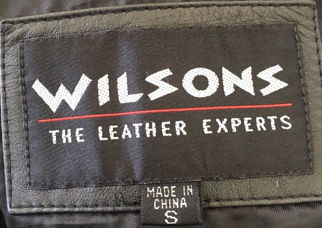 Wilsons Leather 100% Black Leather Biker Belted Women… - Gem