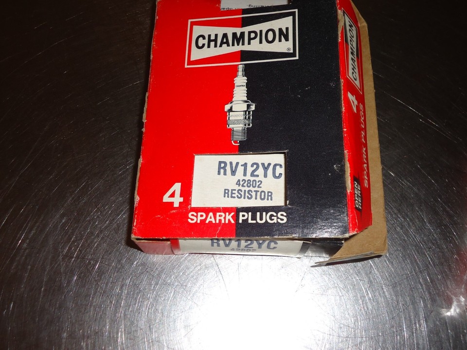 New NOS Champion Spark Plug # RV12YC 42802 Lot of (4) Spark Plugs | eBay